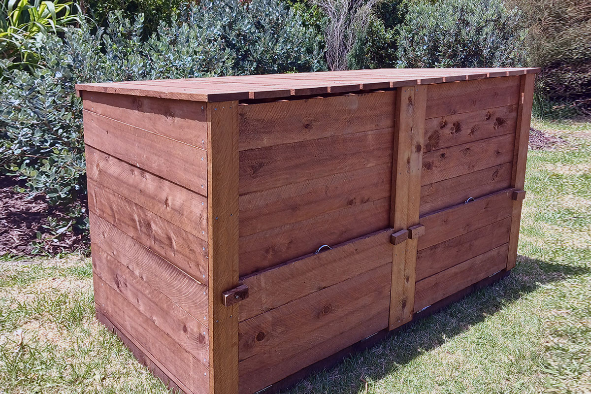 Timber Compost System NZ | Enclosed Rodent-Proof Compost Bay