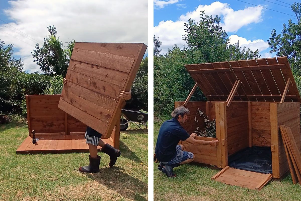 Timber Compost System NZ | Enclosed Rodent-Proof Compost Bay